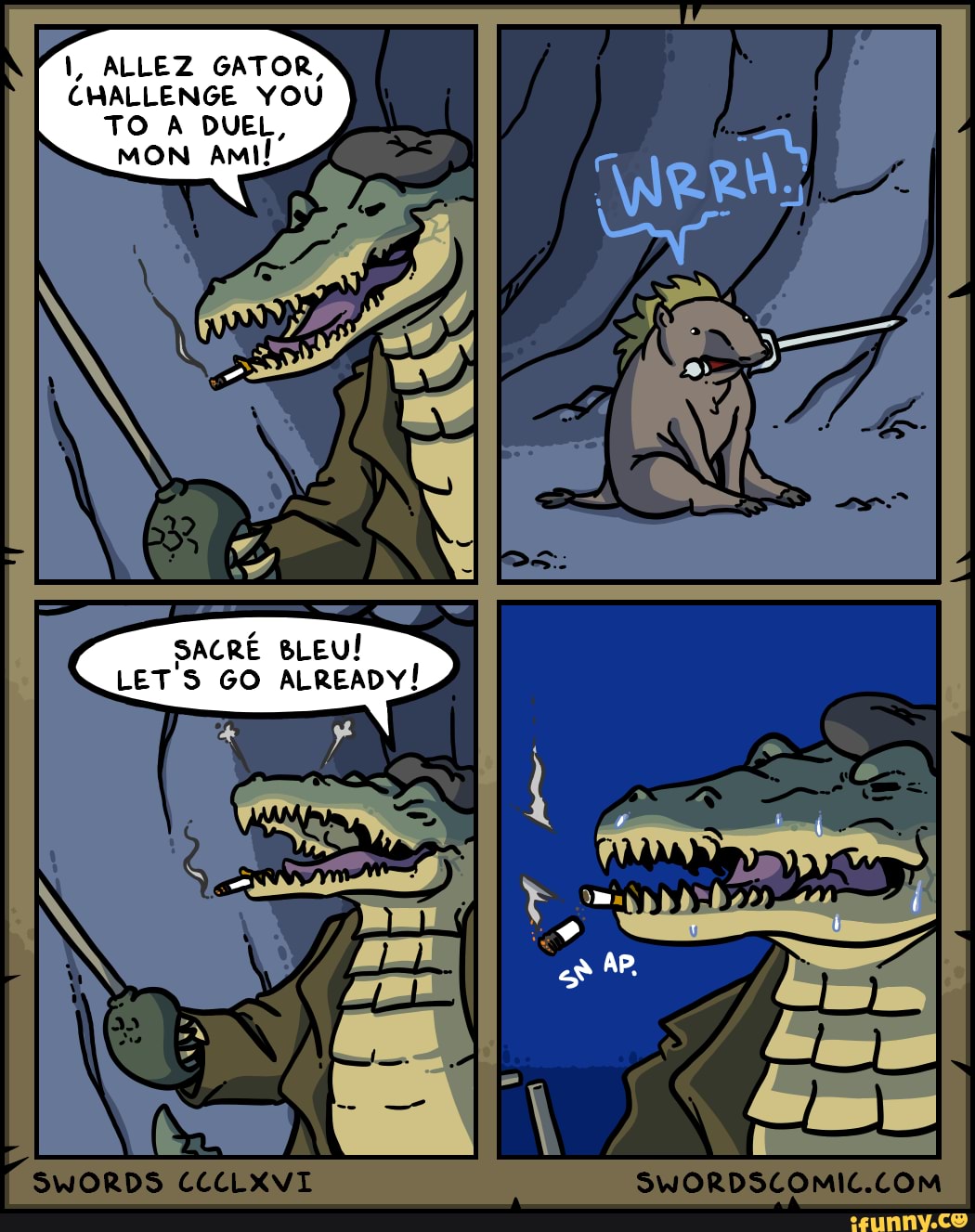 Rapier Tapir - 1, ALLEZ GATOR, CHALLENGE YOU TO A DUEL, MON Ami! LET'S ...