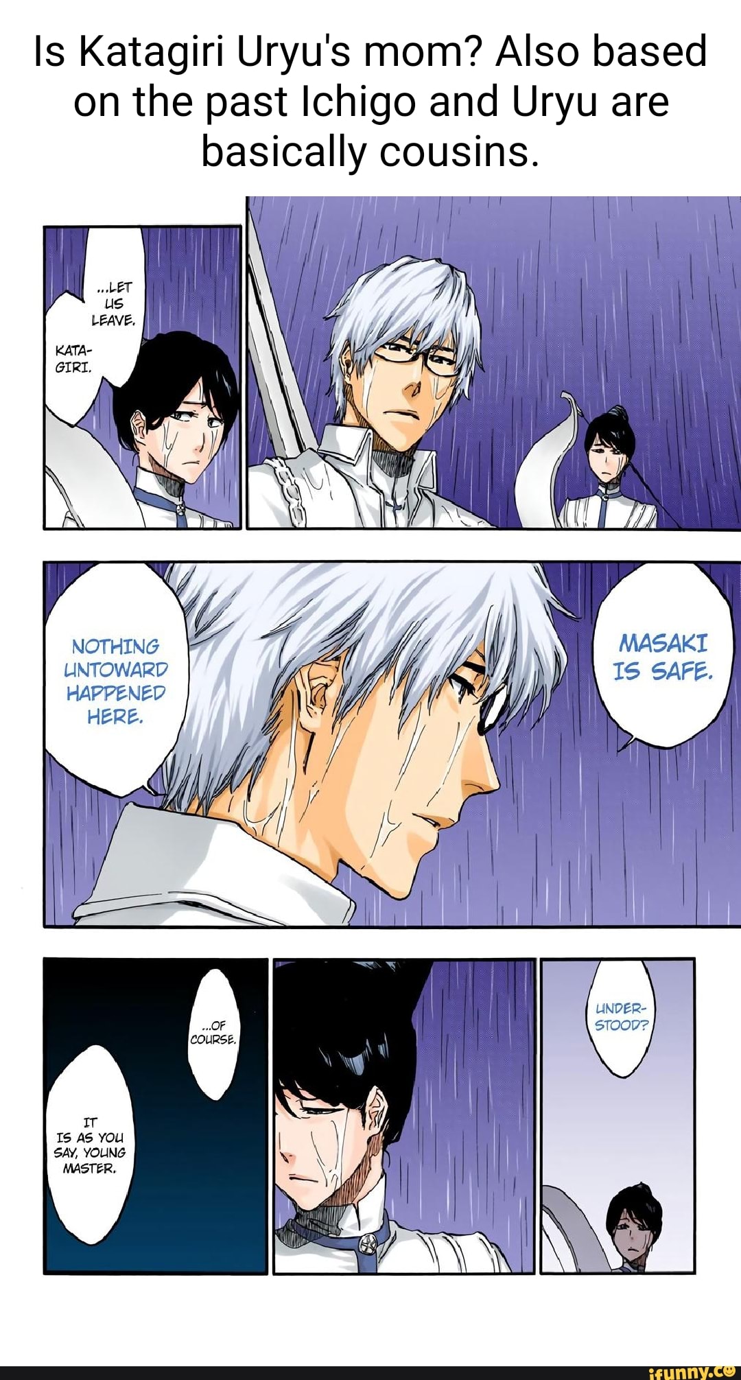 Is Katagiri Uryu's mom? Also based on the past Ichigo and Uryu are ...