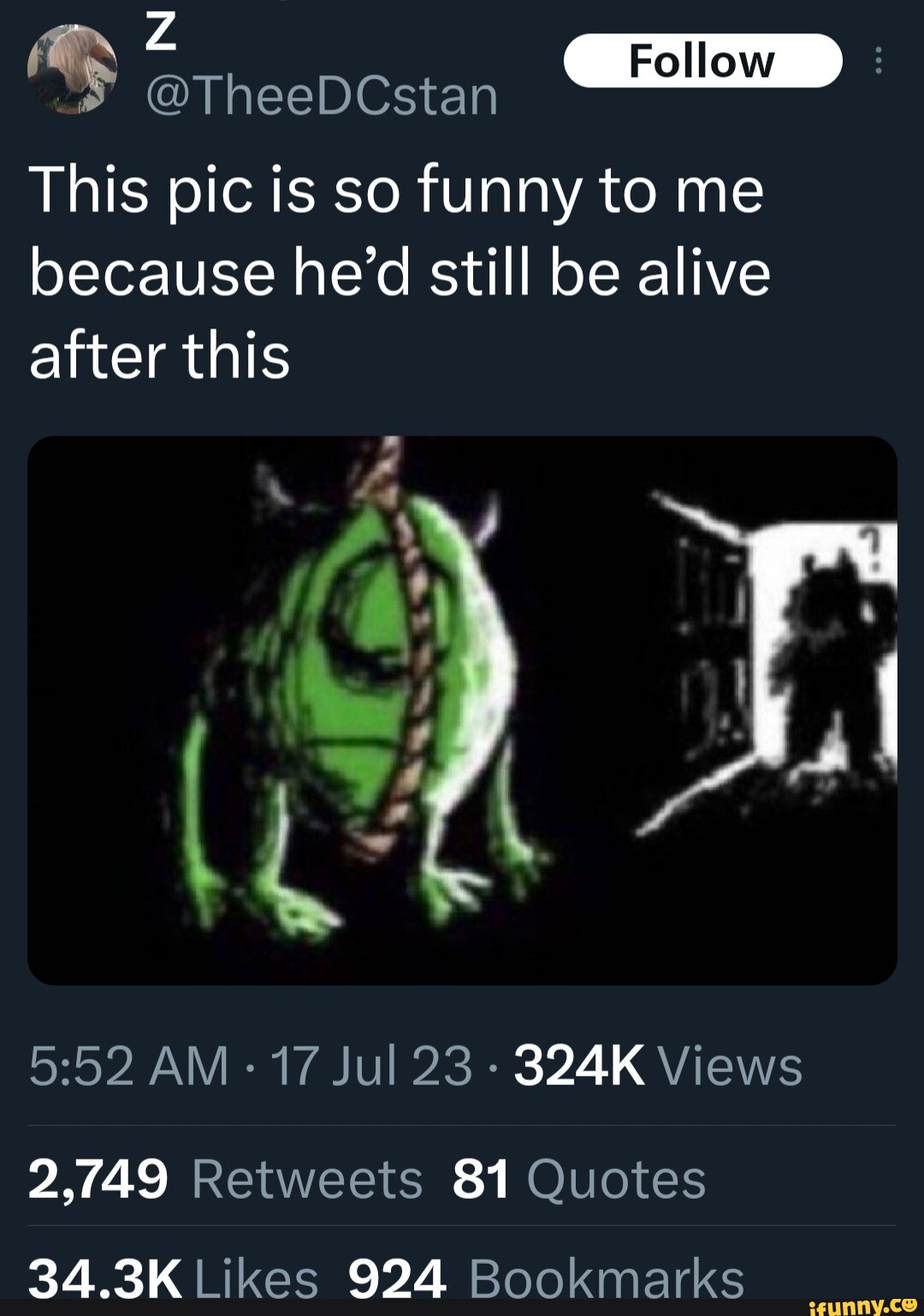 @TheeDCstan This pic is so funny to me because he'd still be alive ...