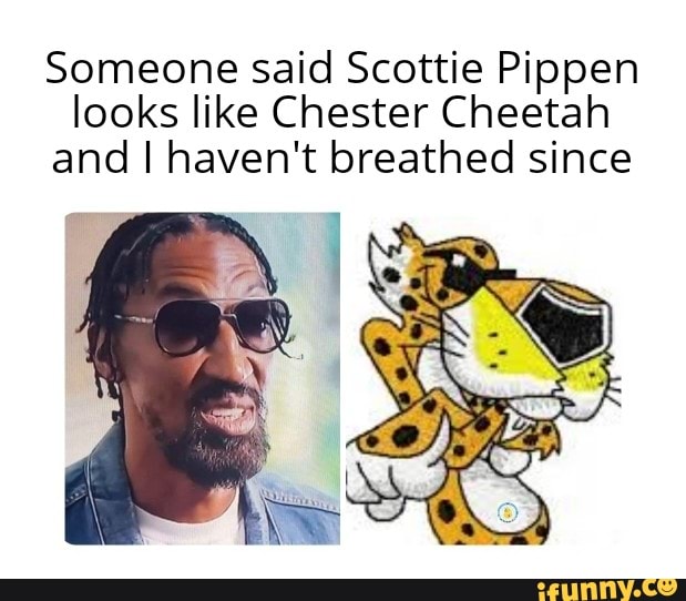 Someone said Scottie Pippen looks like Chester Cheetah and I haven't ...