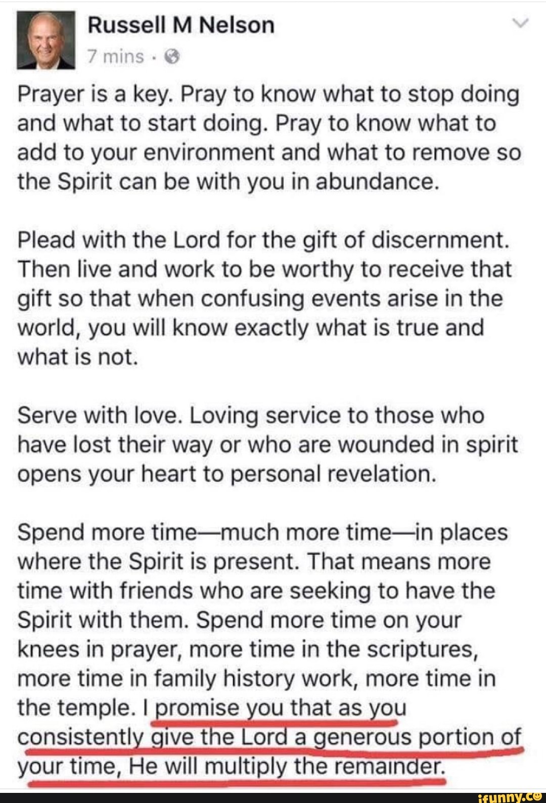 Prayer is a key. Pray to know what to stop doing and what to start ...