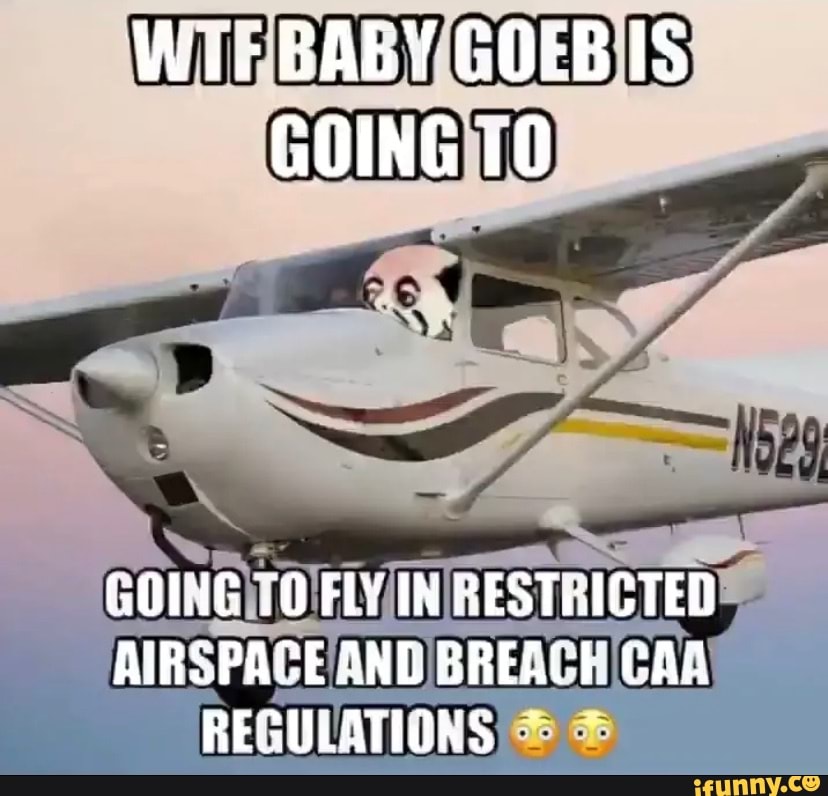 BAEY GOEB IS GOING 10 GOIG TO FLY IN RESTRICTED AIRSPACE AND BREAGE GAA ...