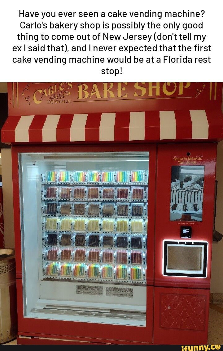 Have you ever seen a cake vending machine? Carlo's bakery shop is ...