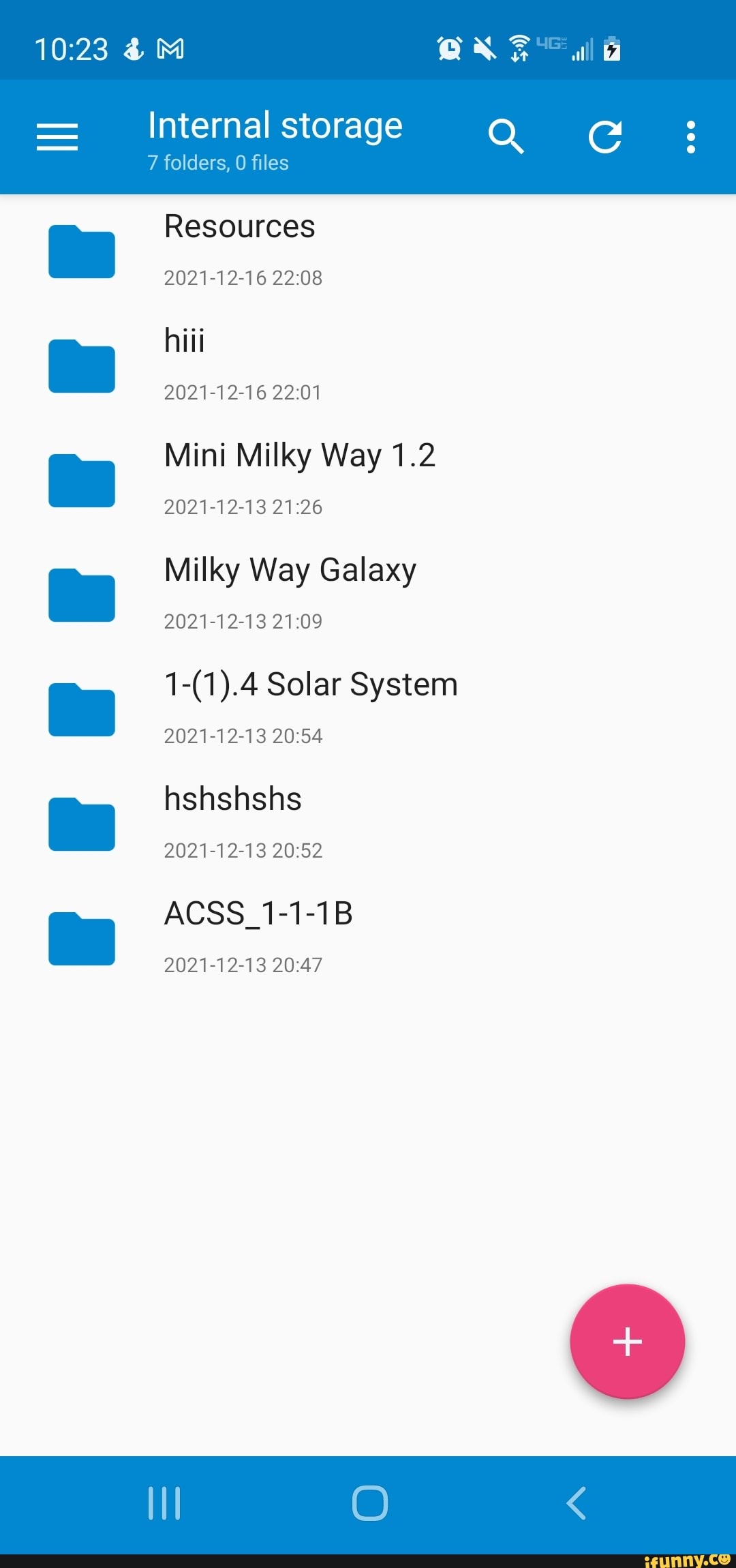 Spaceflight simulator. - Internal storage 7 folders, 0 files Resources ...