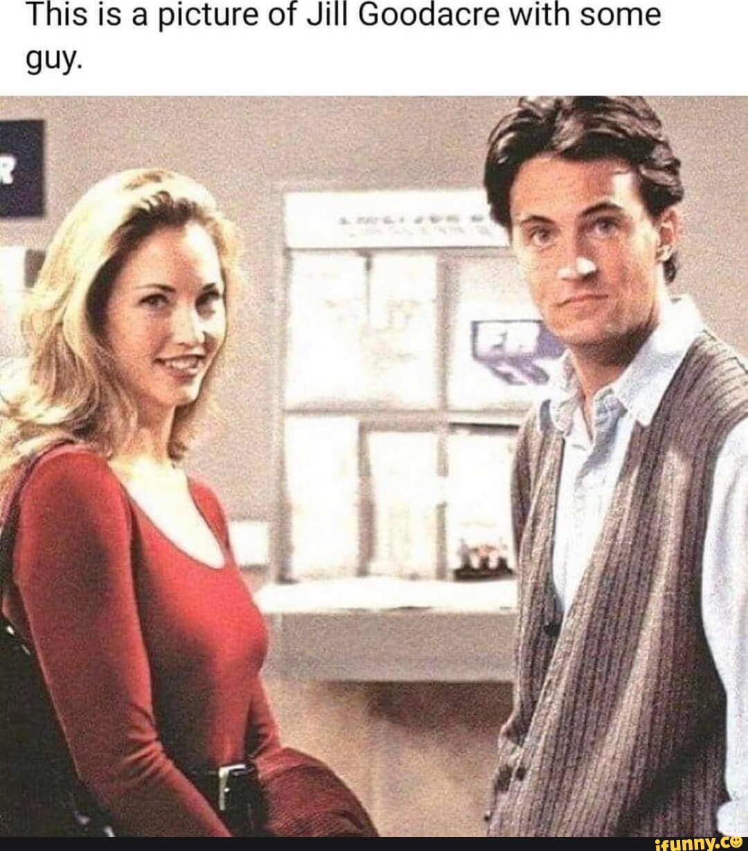 This is a picture of Jill Goodacre with some guy. - iFunny