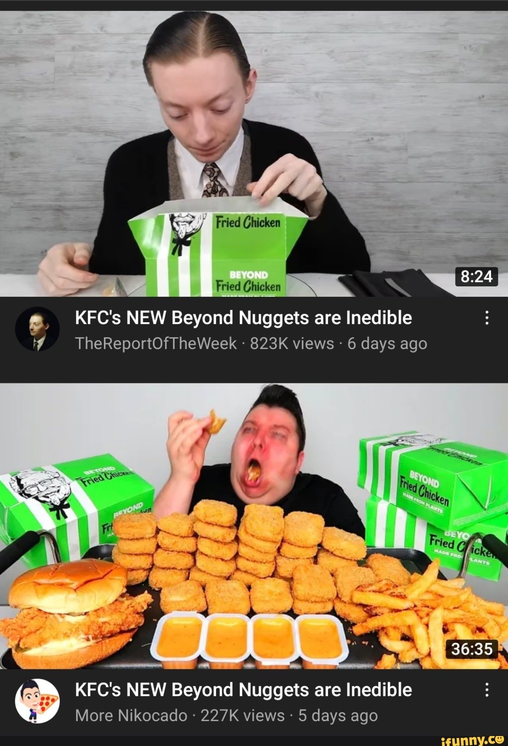 Fried Chicken Fried Chicken , KFC's NEW Beyond Nuggets are Inedible 'f ...