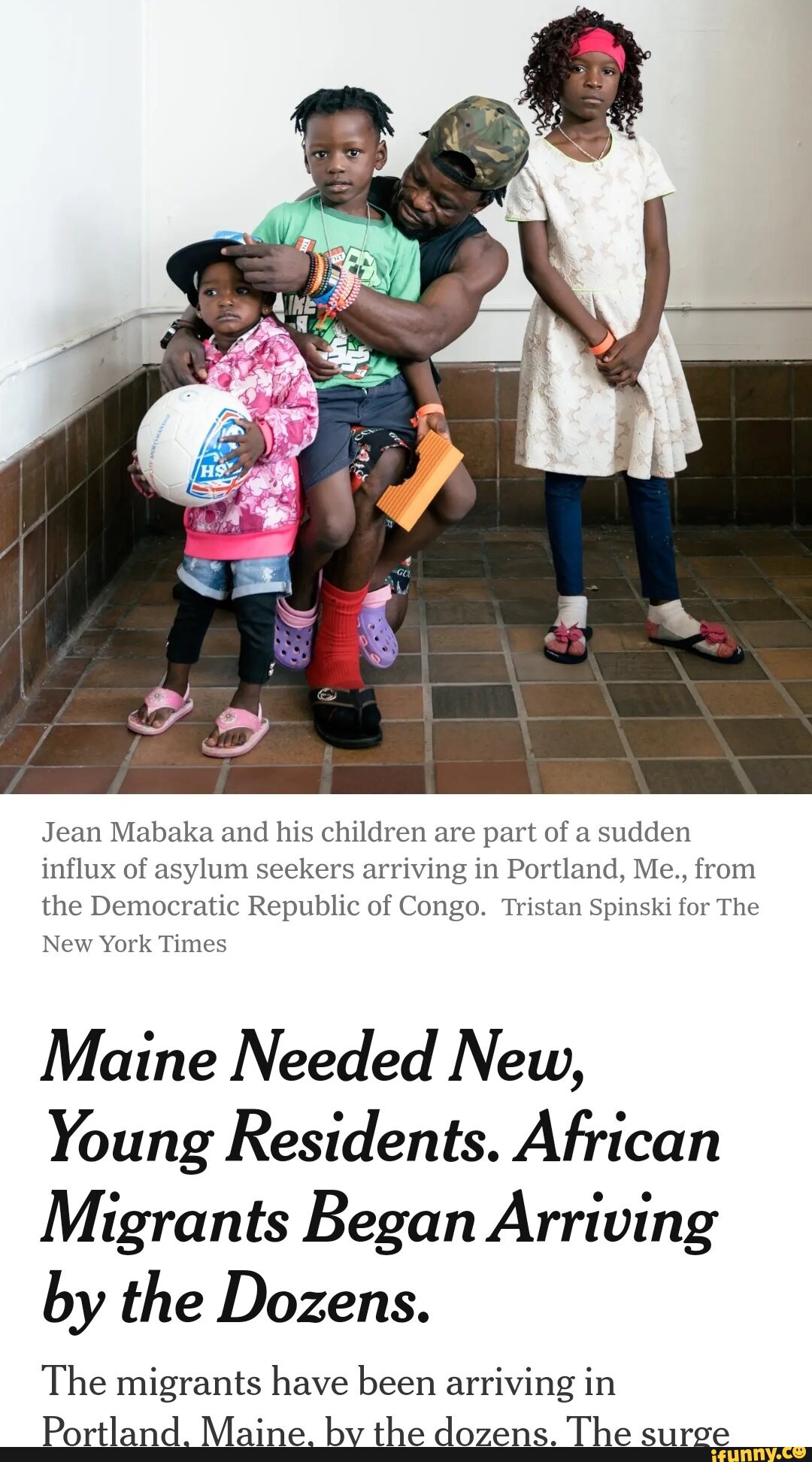 Jean Mabaka and his children are part of a sudden influx of asylum ...