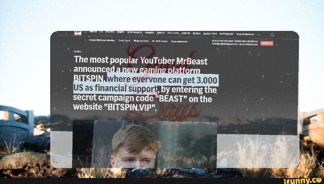 The most popular YouTuber MrBeast can US as financial support, by ...