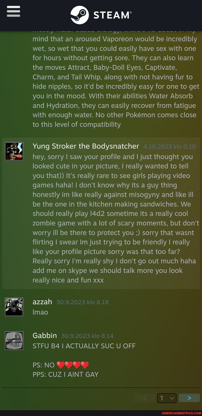 STEAM' mind that an aroused Vaporeon would be wet, so wet that you could easily have sex with ...