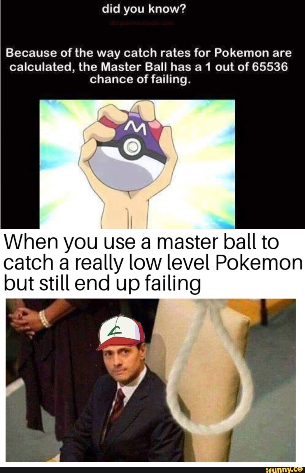 Because of the way catch rates for Pokemon are calculated, the Master ...