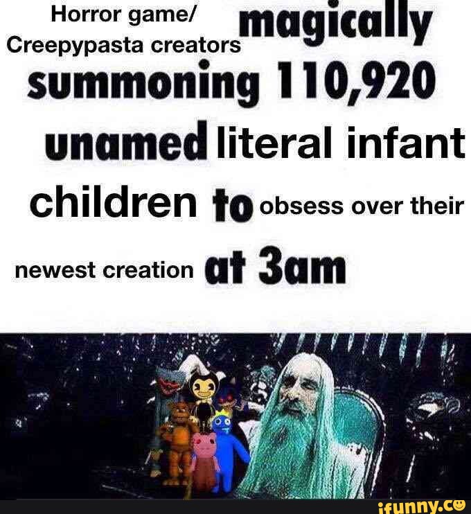 Horror game/ magically Creepypasta creators summoning 110,920 unamed ...