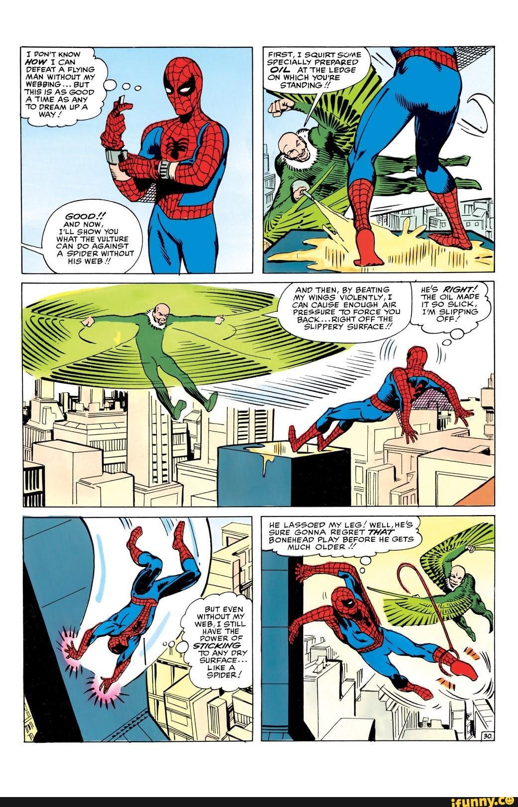 Spider-Man was capable of defeating the Vulture without using his webs ...