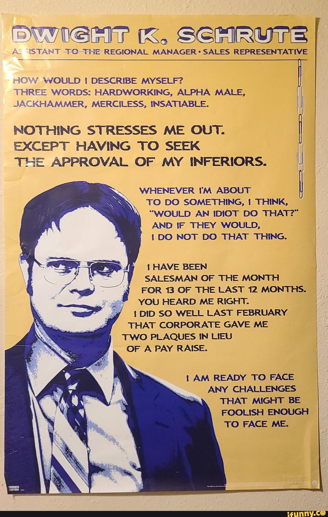Dwight Schrute Idiot Meme