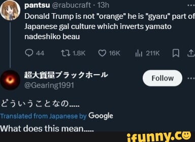 Pantsu @rabucraft - Donald Trump is not "orange" he is "gyaru" part of ...