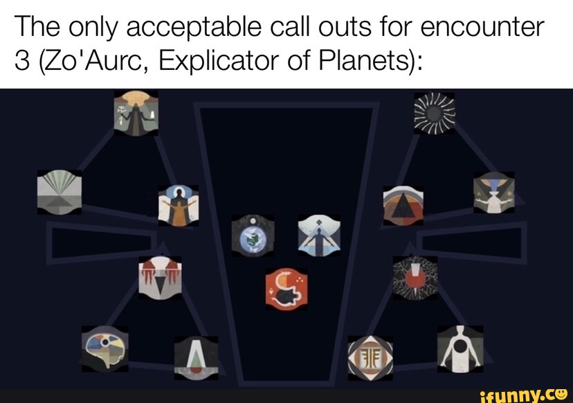 The only acceptable call outs for encounter (Zo'Aurc, Explicator of ...
