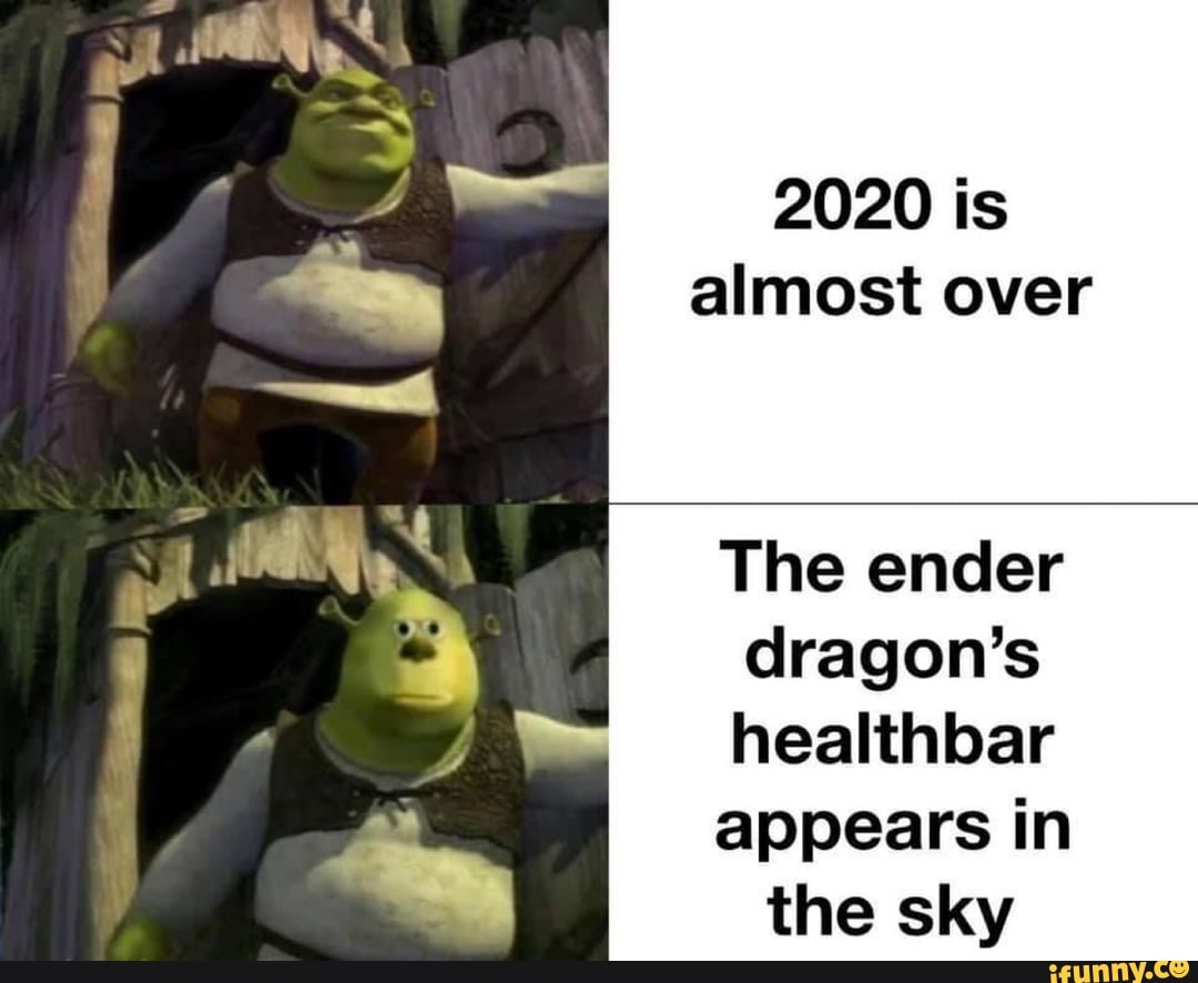 2020 is almost over The ender dragon's healthbar appears in the sky ...