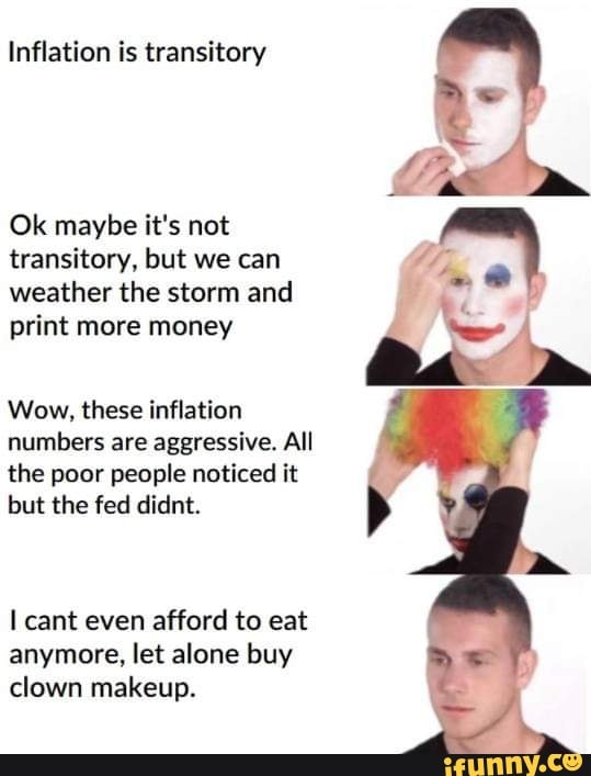 Inflation is transitory Ok maybe it's not transitory, but we can ...