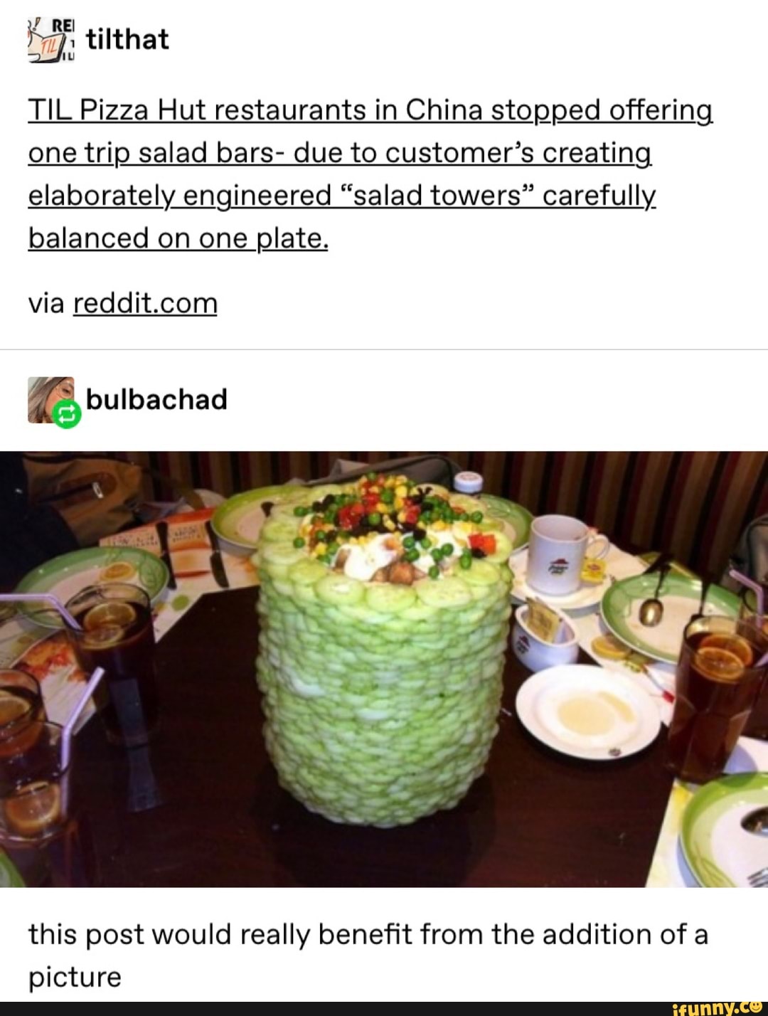 E‘l TIL Pizza Hut restaurants in China stogped offering one trip salad ...