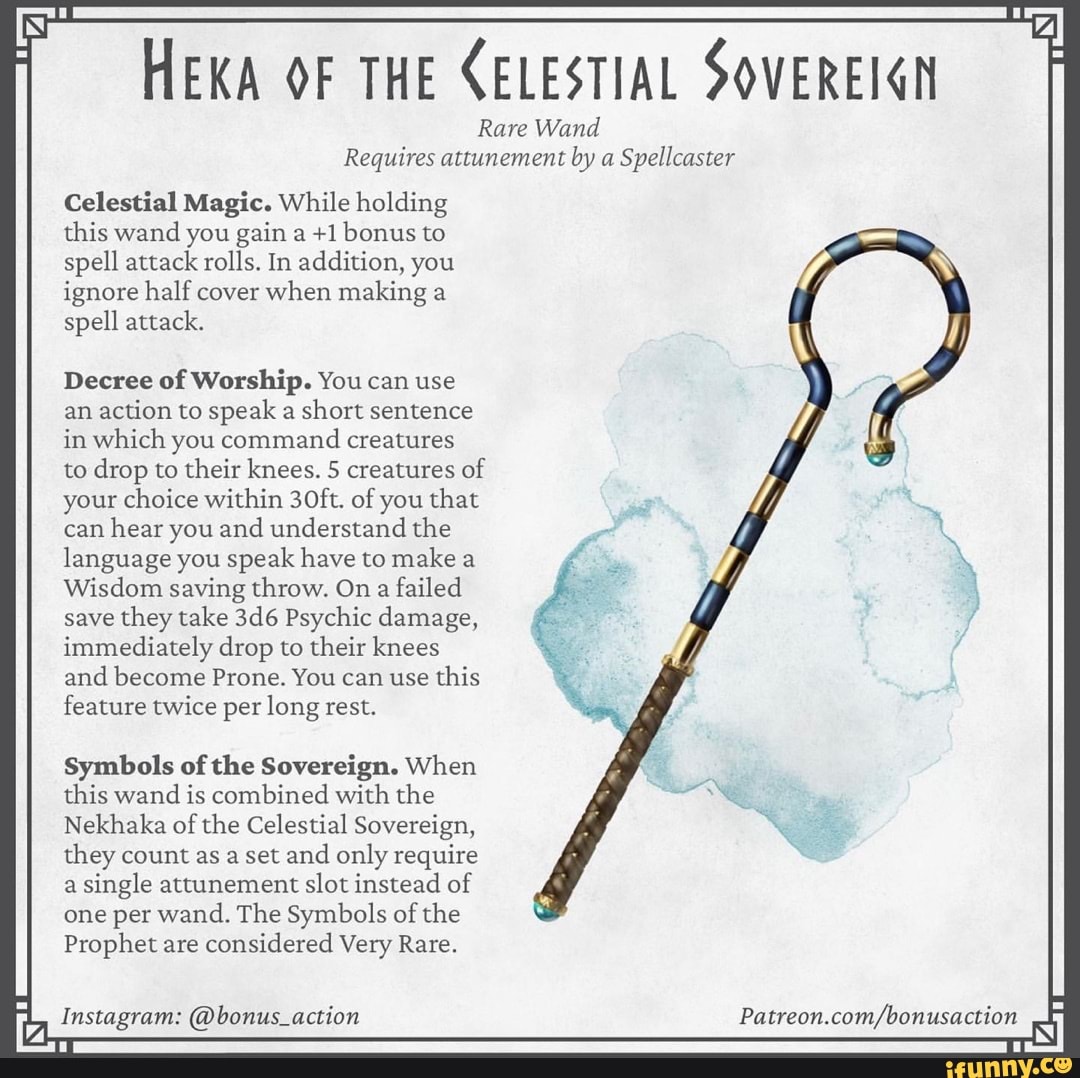 HEKA OF THE CELESTIAL SOVEREIGN Rare Wand Requires attunement by a ...