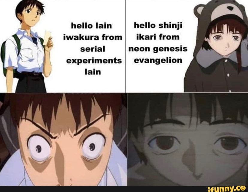 Hello lain hello shinji iwakura from -ikari from serial neon genesis ...