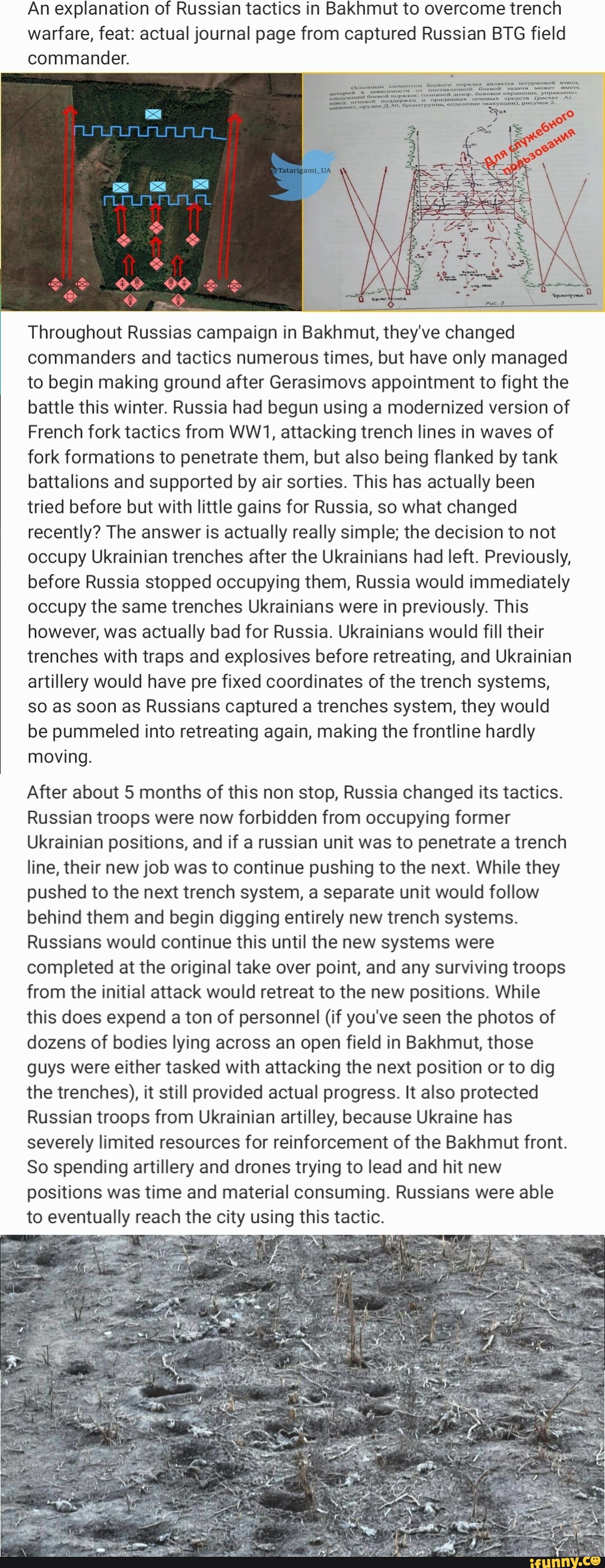 An explanation of Russian tactics in Bakhmut to overcome trench warfare ...