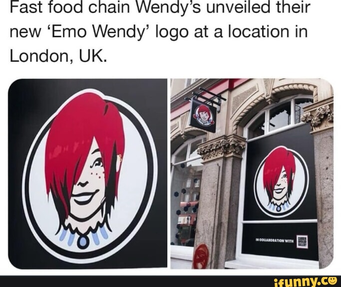Fast food chain Wendy's unveiled their new 'Emo Wendy' logo at a ...