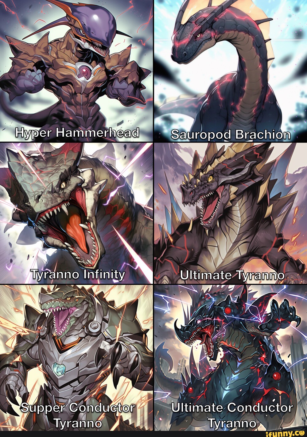 Lyper Hammerlead Sauropod Brachion flyranno Infinity Ultimate Tyranno ...