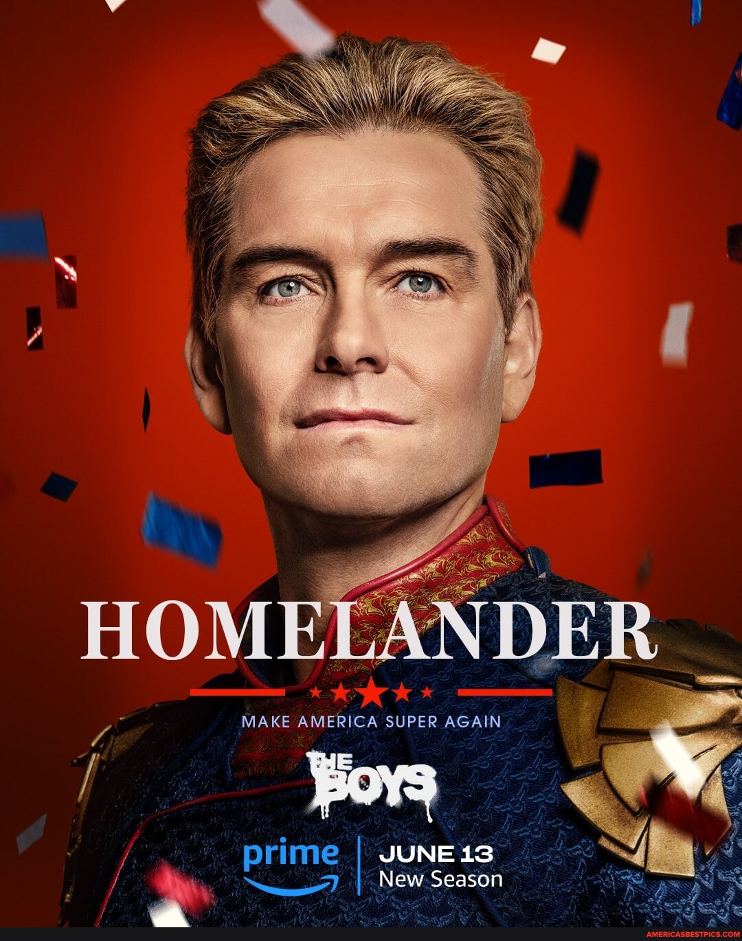Homelander is center stage in the new poster for The Boys Season 4 ...