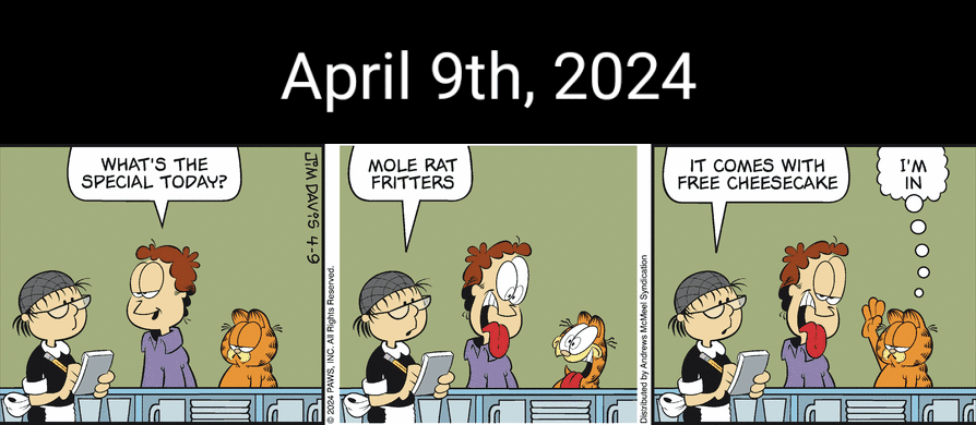 April WHAT'S THE MOLE RAT IT COMES WITH SPECIAL TODAY? FRITTERS FREE ...