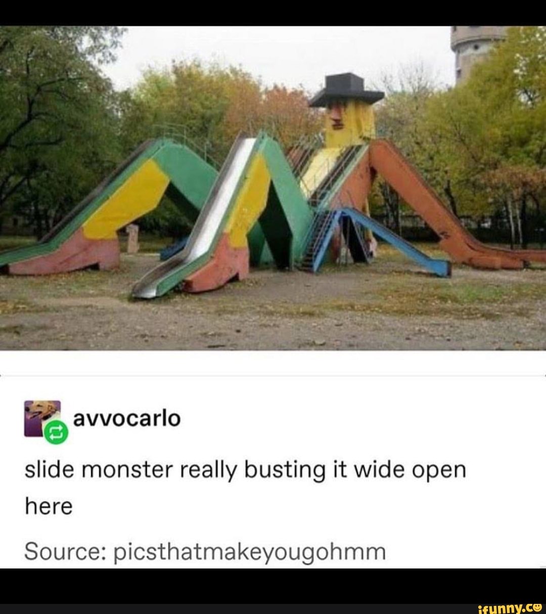 Slide monster really busting it wide open here Source ...