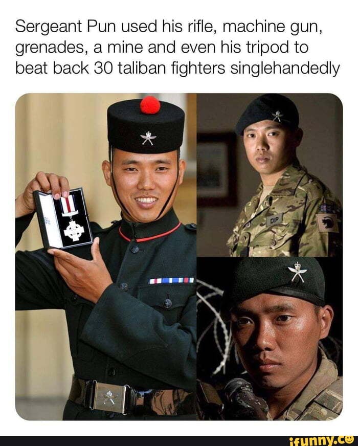One of the bravest soldiers ever - Sergeant Pun used his rifle, machine ...