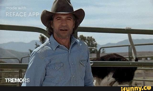 Jon Bernthal as the son of Fred Ward's Earl Bassett in Tremors - iFunny
