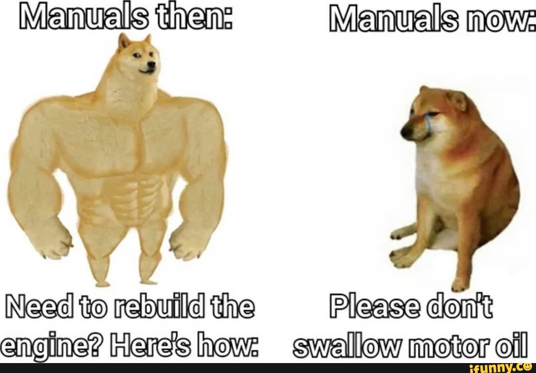 Manuals memes. Best Collection of funny Manuals pictures on iFunny
