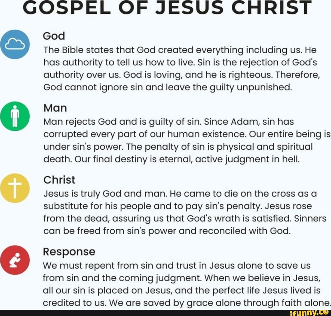 GOSPEL OF JESUS CHRIST God The Bible states that God created everything ...
