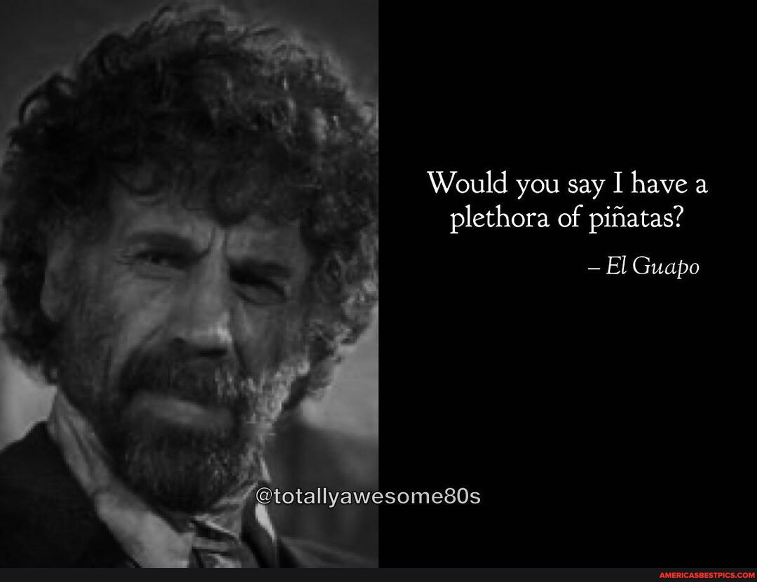 Jefe, what is a plethora? #plethora #elguapo #threeamigos #the80s #80s ...