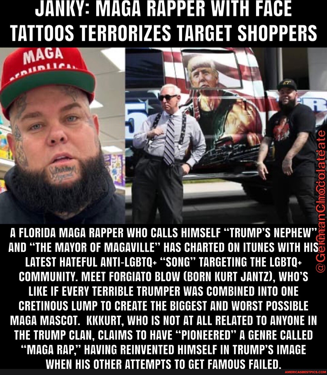 JANKY: MAGA RAPPER WITH FACE TATTOOS TERRORIZES TARGET SHOPPERS SE WAGA ...
