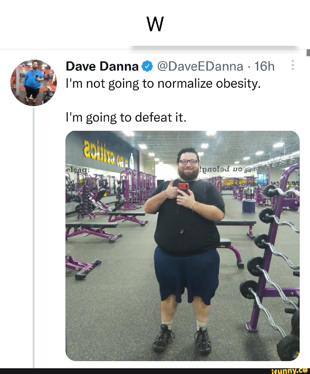 Wi Dave Danna @DeveEDanne - I'm not going to normalize obesity. I'm ...