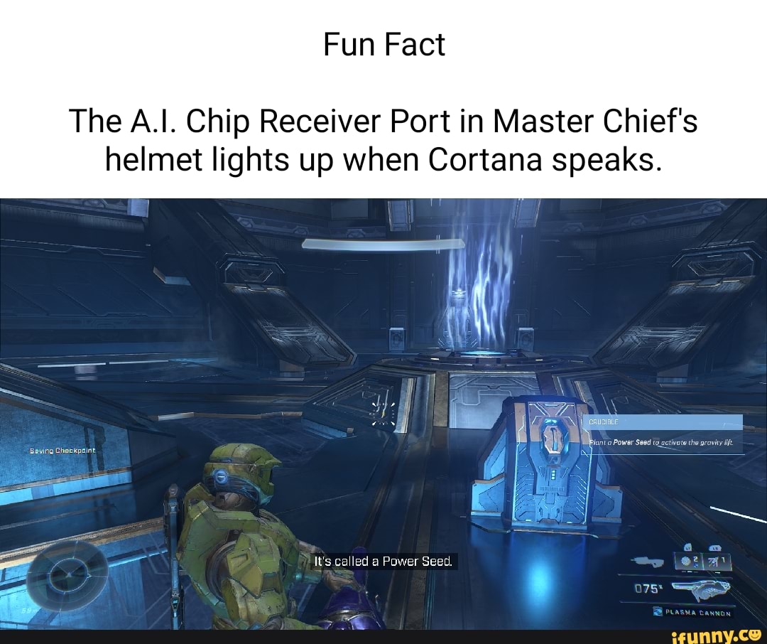 Fun Fact The A.I. Chip Receiver Port in Master Chief's helmet lights up ...