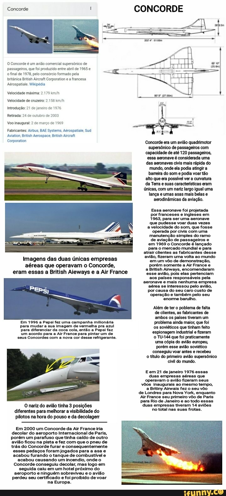 Concorde O Concorde é um avião comercial supersônico de passageiros ...