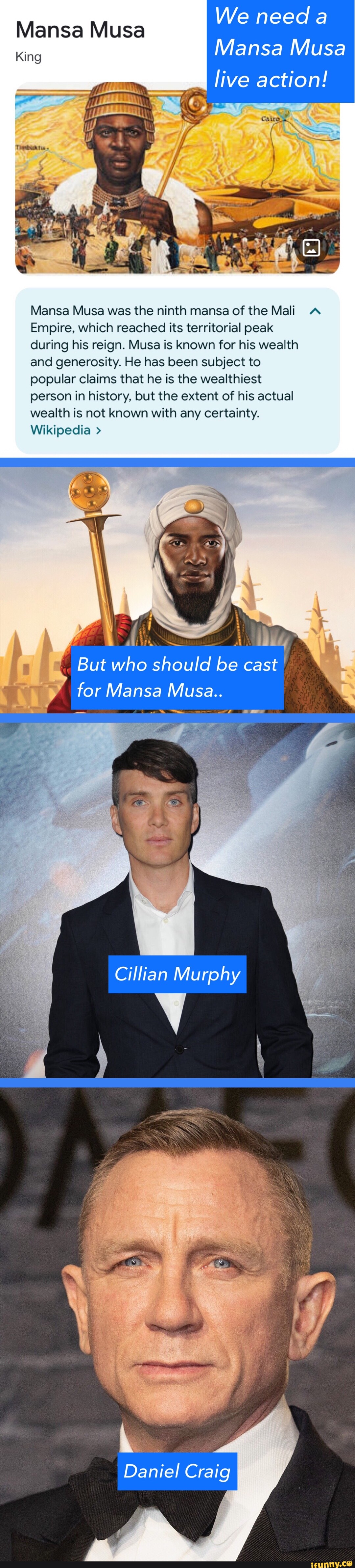 We need a Mansa Musa live action! Mansa Musa King Mansa Musa was the ...