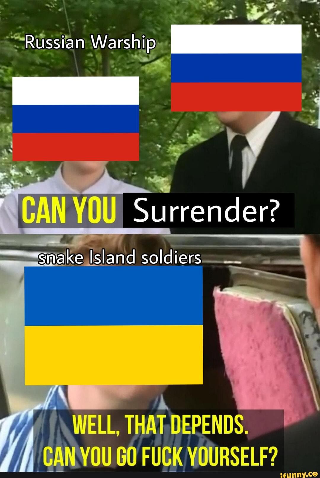 Russian Warship CAN YOU Surrender? snake Island soldiers WELL, DEPENDS ...