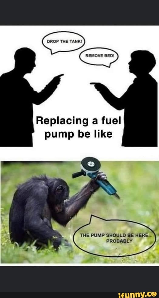 DROP THE TANK! REMOVE BED! Replacing a fuel pump be like - iFunny