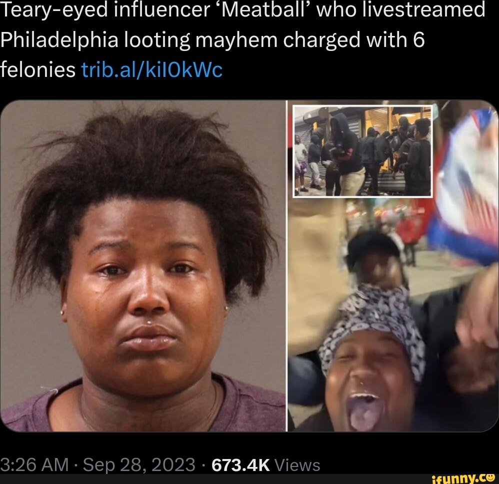 Teary-eyed intluencer 'Meatball' who livestreamed Philadelphia looting ...