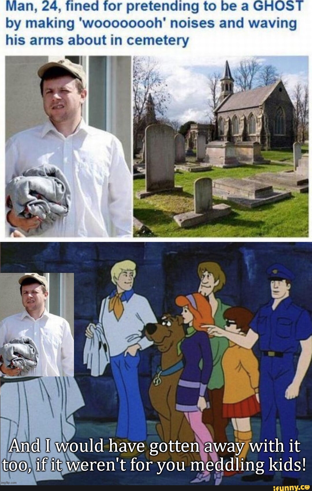 Man, 24, fined for pretending to be GHOST by making 'woooooooh' noises ...