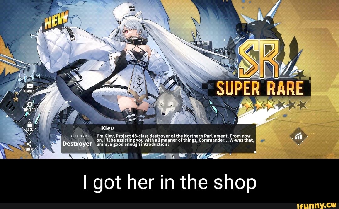 I'm Kiey, Project 48-class destroyer of the Northern Parliament. From ...