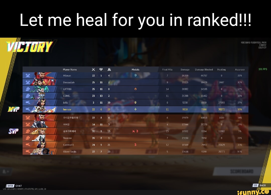 Let me heal for you in ranked!!! Player Name xo Medats Finat Hits ...