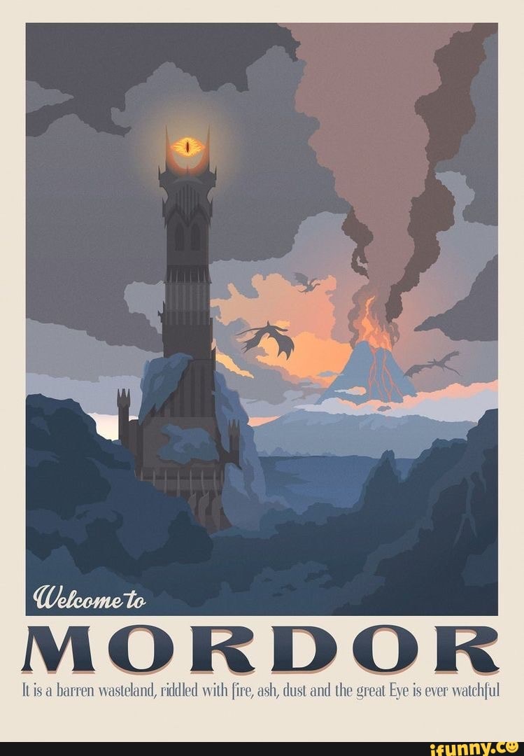 MORDOR tis a barren wasteland, riddled with fire, ash, dust and the ...