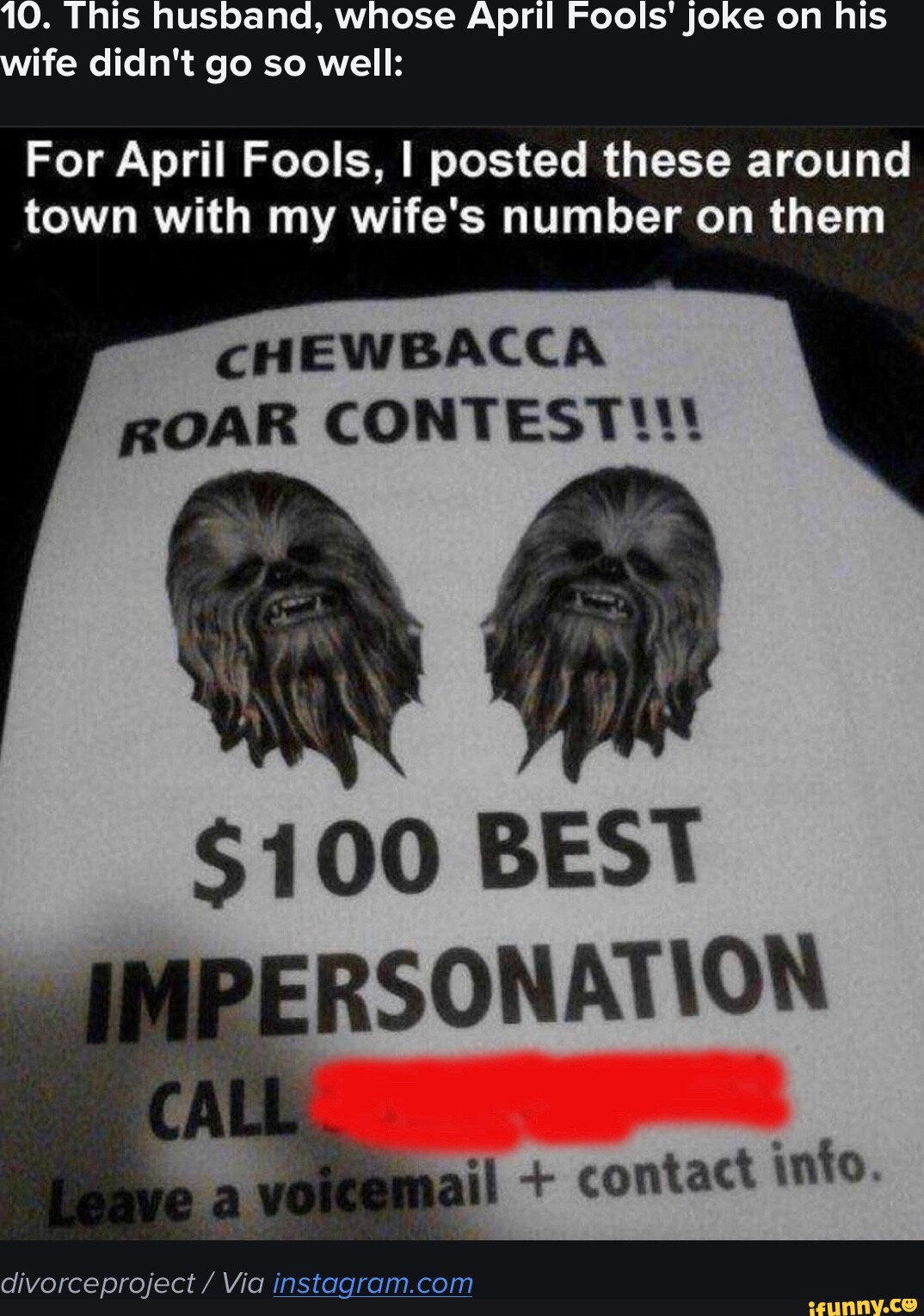 10. This husband, whose April Fools joke on his wife didn't go so well ...