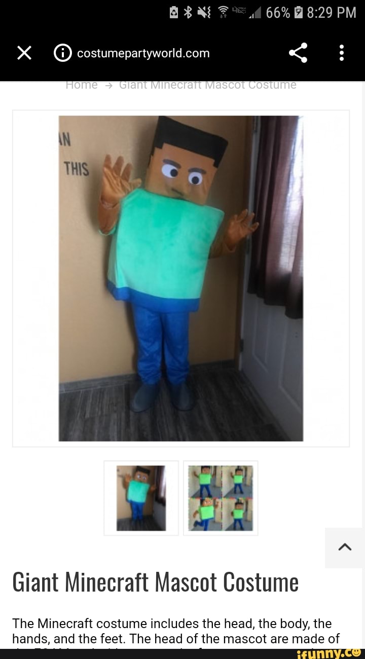 X costumepartyworld.com a Giant Minecraft Mascot Costume The Minecraft ...