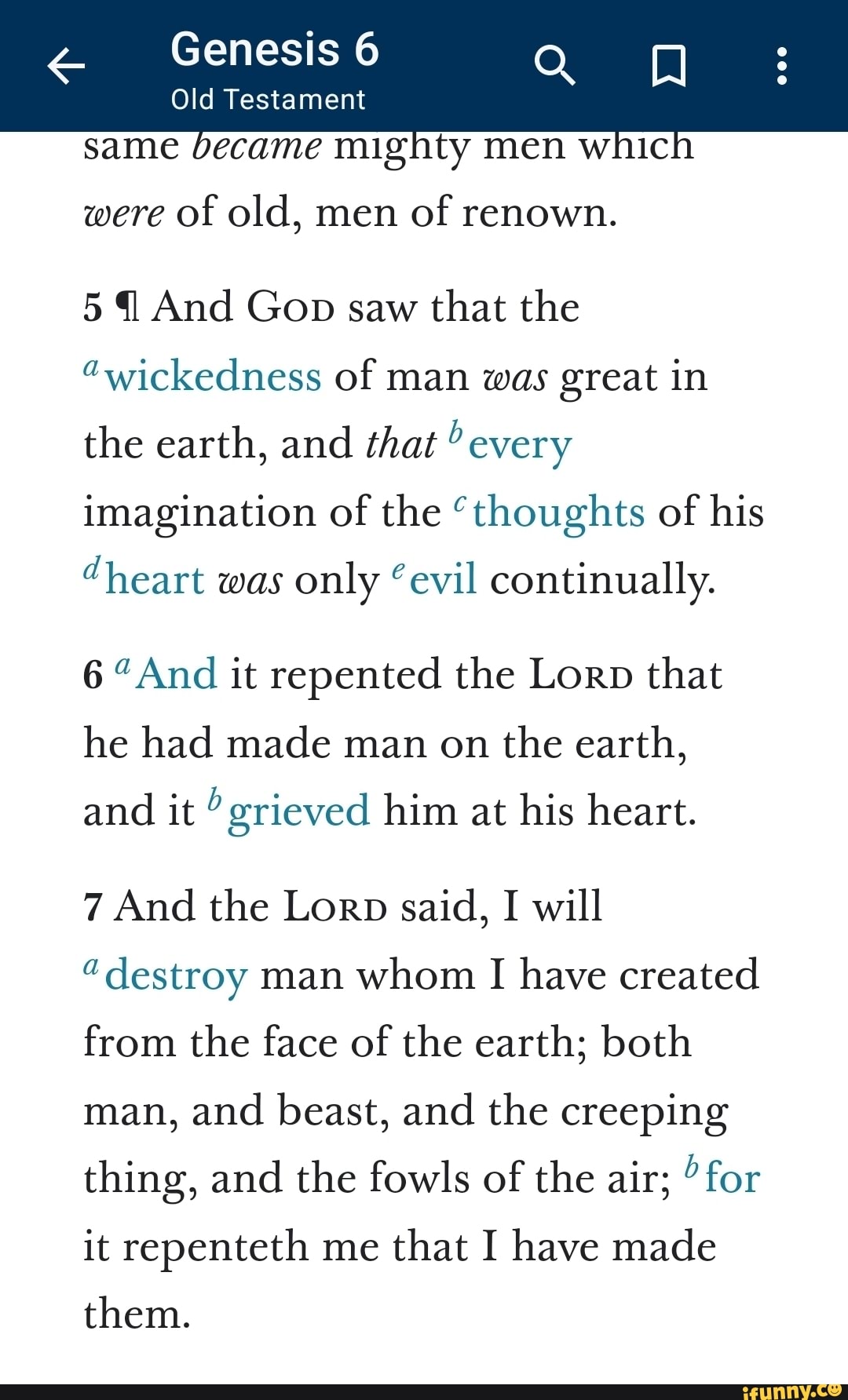 Genesis 6 Old Testament same became mighty men whic were of old, men of ...